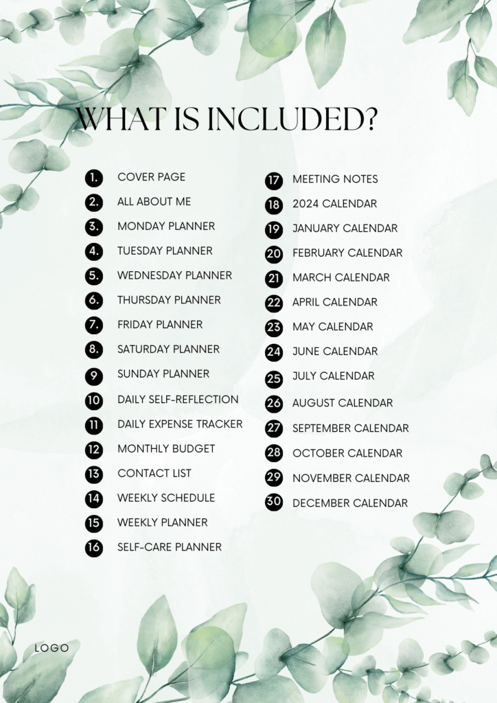 Eucalyptus Planner 2024 - Ann Creatives